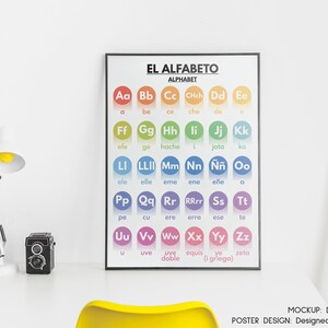 SPANISH ALPHABET POSTER, Spanish Letters, Chart for Homeschool ...
