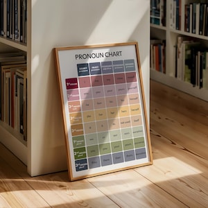 PRONOUNS POSTER, Homeschool Teaching, Classroom Use, English Grammar ...