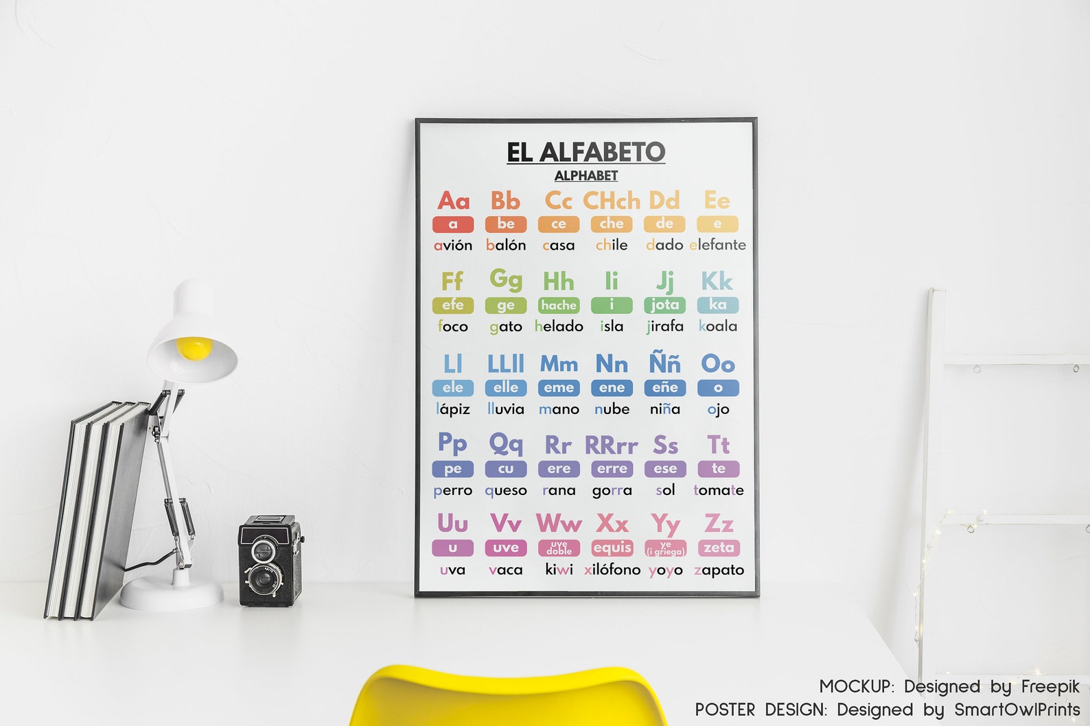 SPANISH ALPHABET POSTER Spanish Letters Chart for - Etsy
