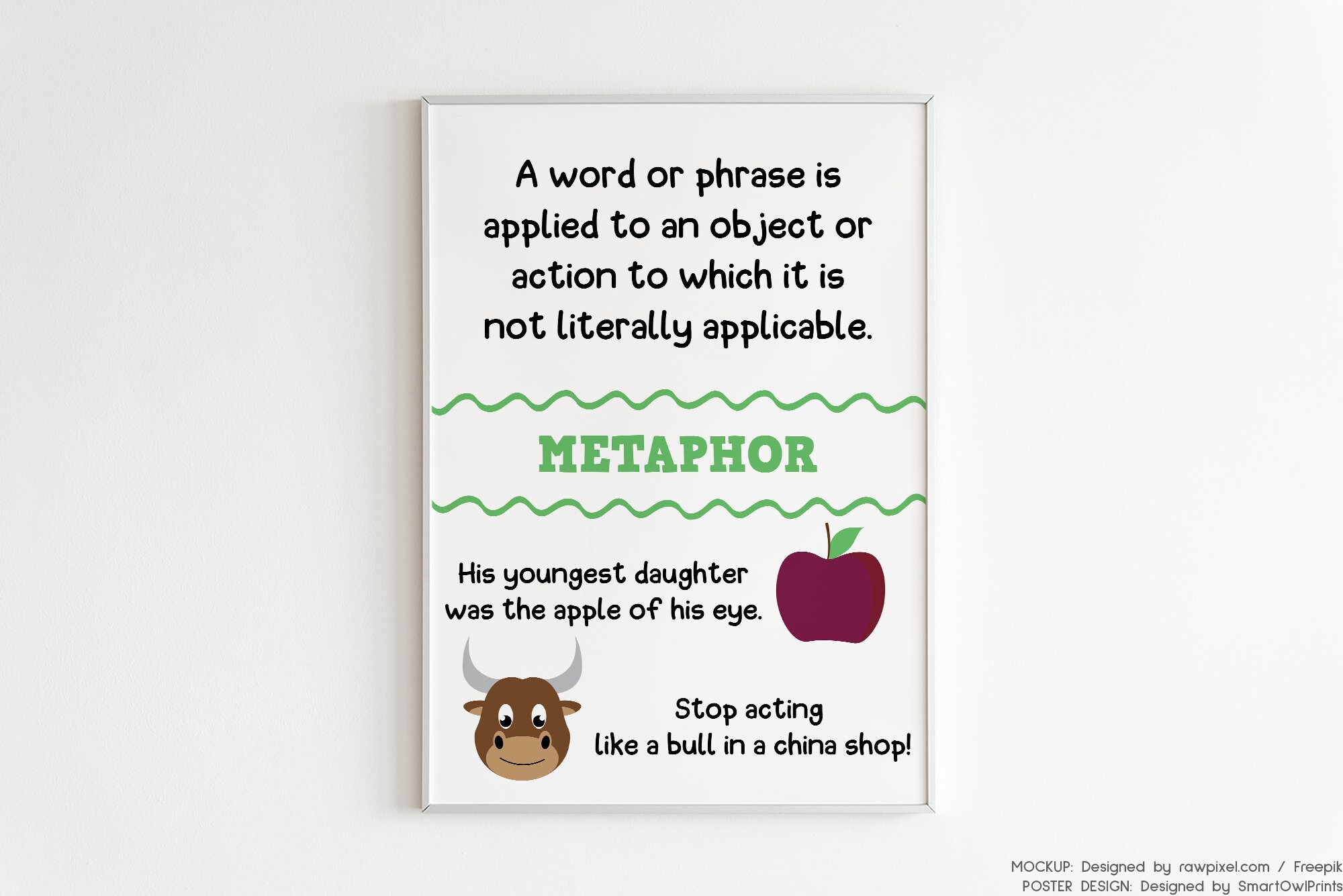 FIGURATIVE LANGUAGE Set of 8 Posters, English Language, Classroom ...