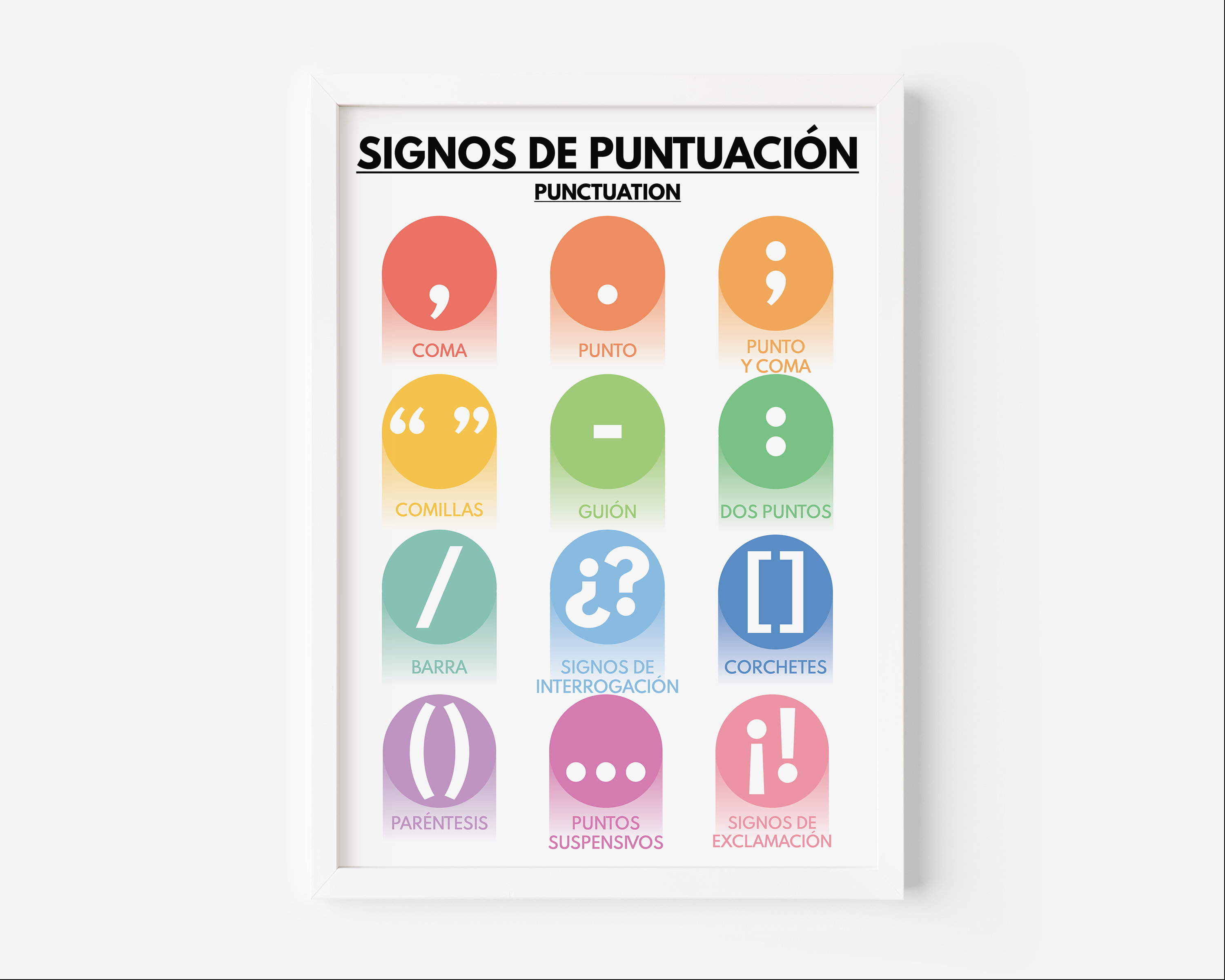 Spanish Punctuation Symbols Spotted Font Clipart BUNDLE Alphabet