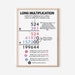 LONG MULTIPLICATION and DIVISION Posters, Educational Posters for Kids ...