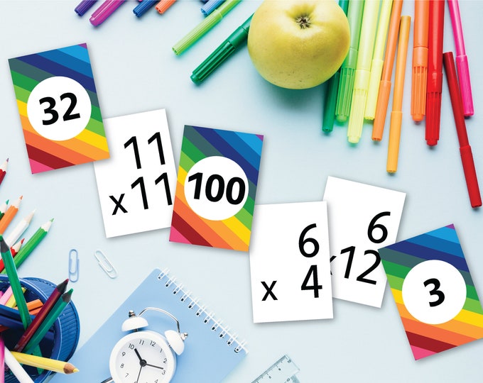 MULTIPLICATION 0-12 MONTESSORI FLASHCARDS, Homeschool Math Facts ...