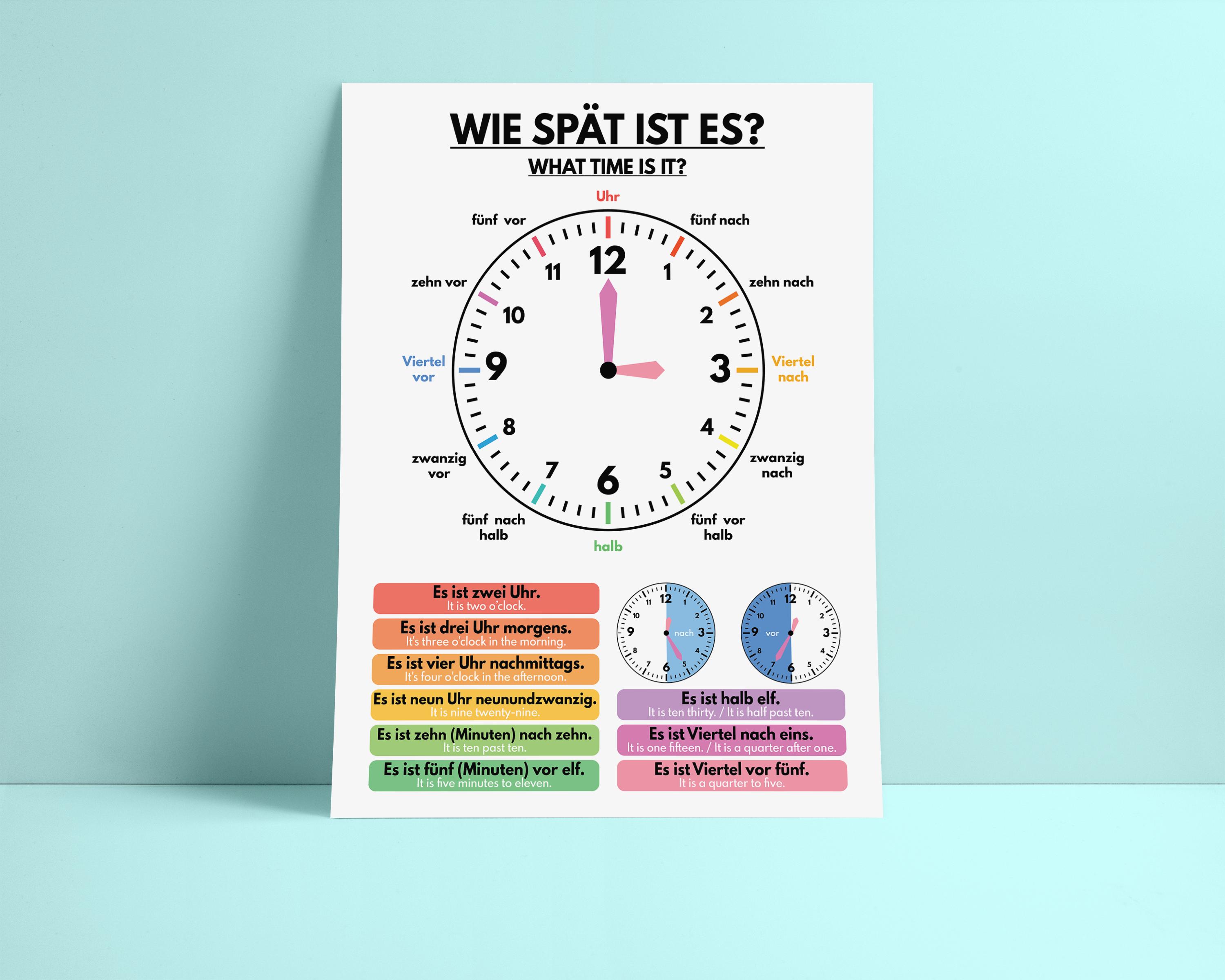 Telling Time In German Worksheet
