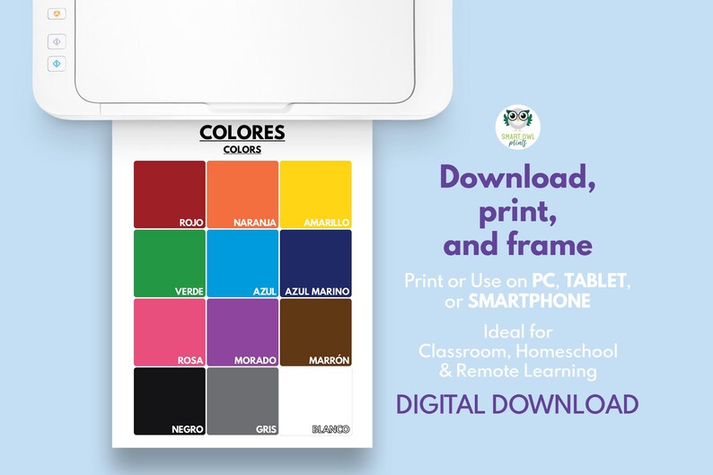 Spanish Language, COLOR NAMES for Kids, Learn Colors in Spanish ...