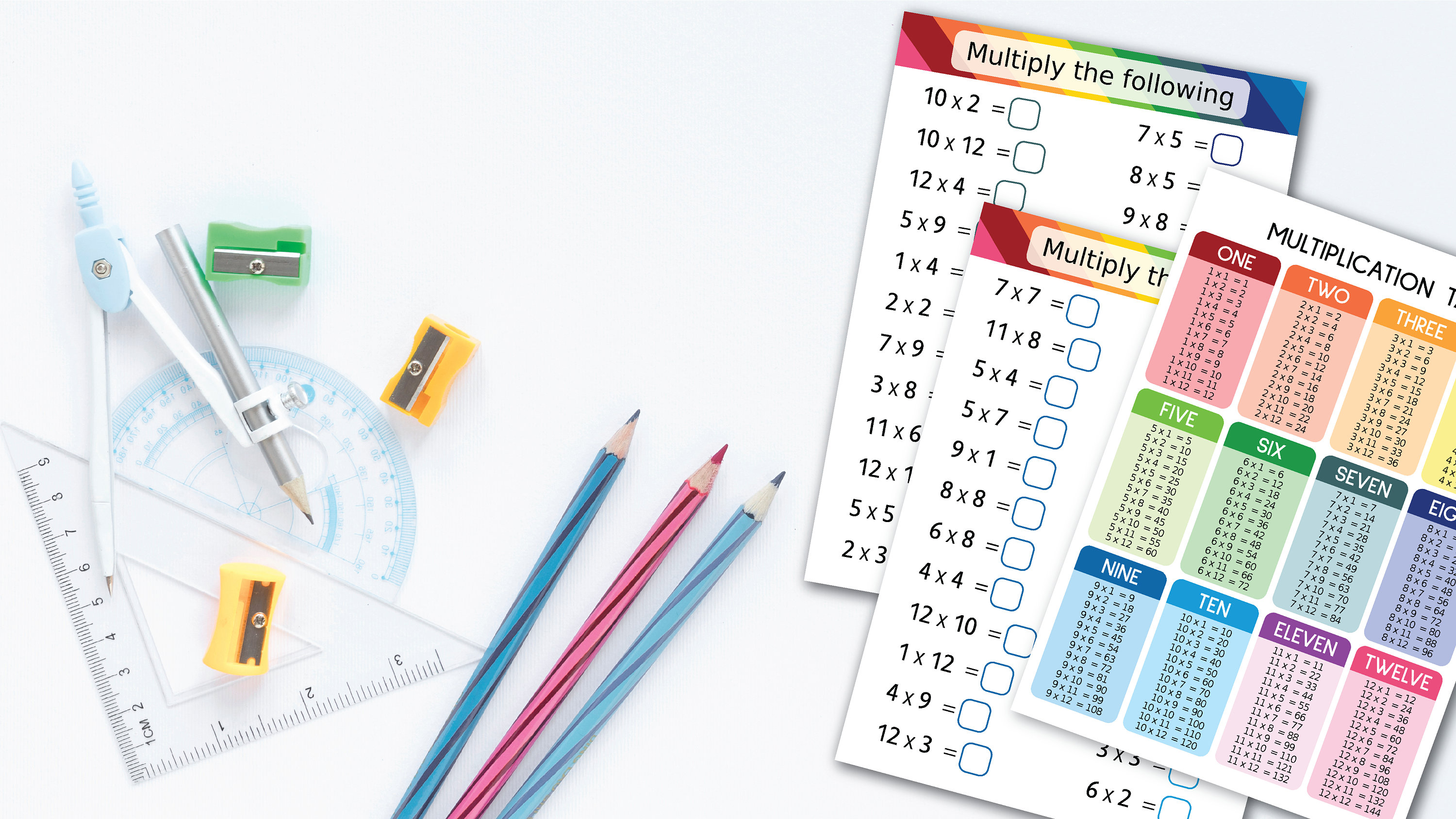 Grade 1-2 Workbook - Multiplication 1 to 12, 46 Pages, 44 Worksheets ...