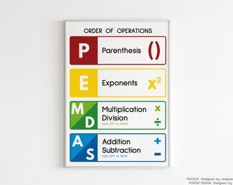 Pemdas Poster Printable - Etsy