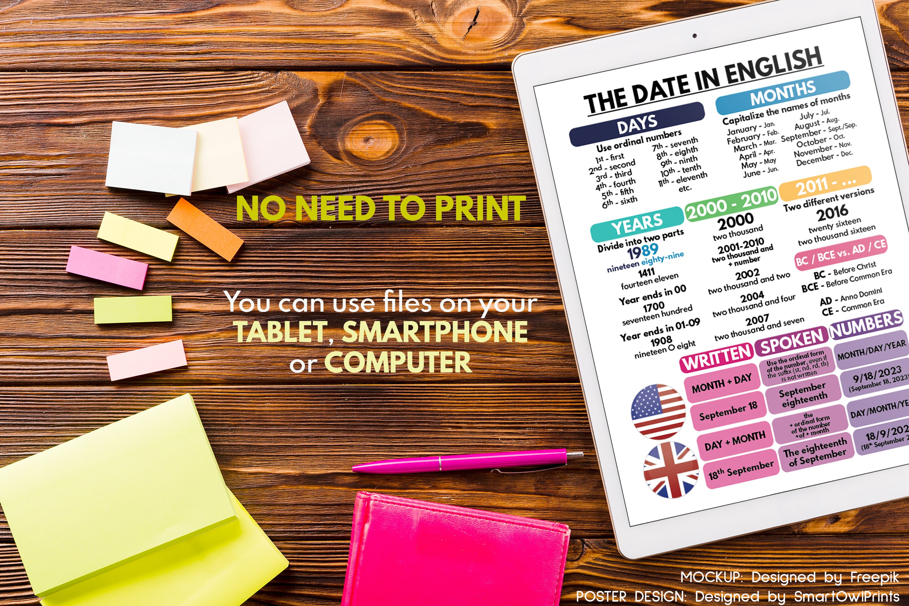 Learn How to Read DATES IN ENGLISH English Date Learning Chart ...