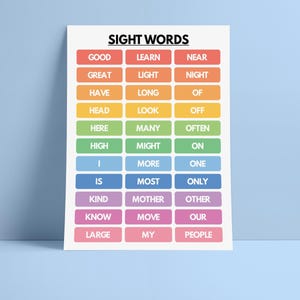 SIGHT WORDS- Set of 3 Posters, 99 Words, Reading Skills, English ...