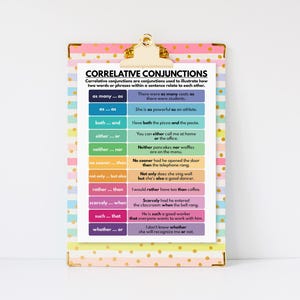 CORRELATIVE CONJUNCTIONS, Examples of Conjunctions, Parts of Speech ...