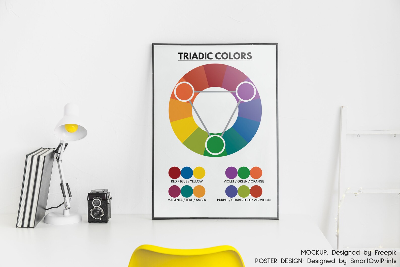 COLOR THEORY SET Four Poster Color Wheel Educational | Etsy