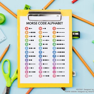 MORSE CODE POSTER, Morse Alphabet, Chart for Homeschool, Classroom ...
