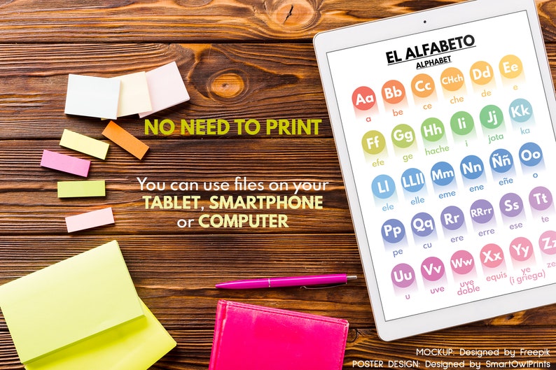 SPANISH ALPHABET POSTER, Spanish Letters, Chart for Homeschool ...