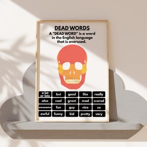 DEAD WORDS POSTER, Improve Writing Skills, English Language, Homeschool ...