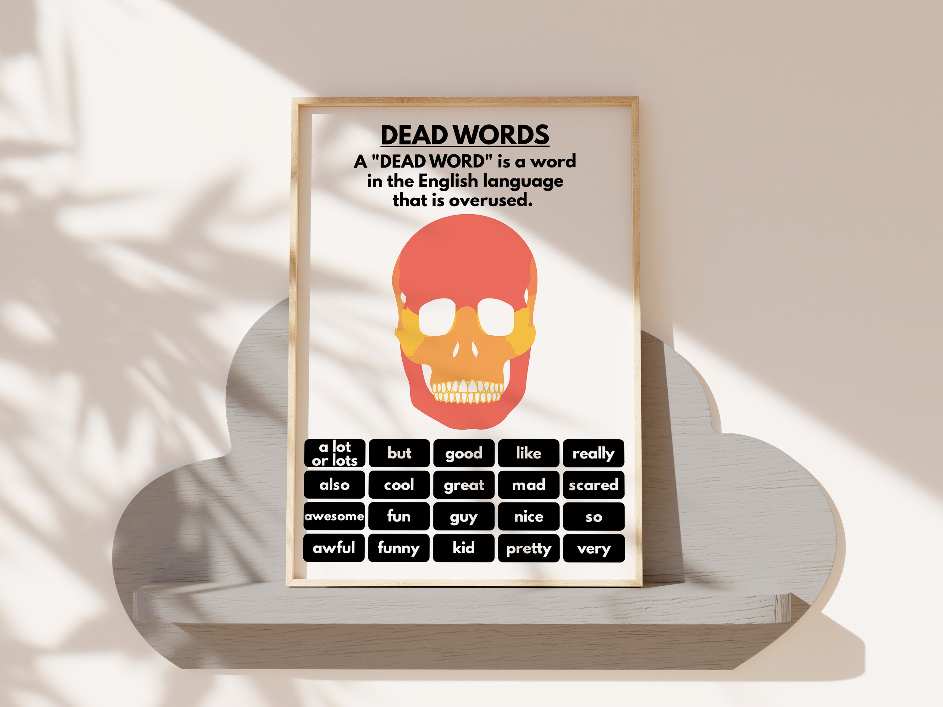 DEAD WORDS POSTER, Improve Writing Skills, English Language, Homeschool ...