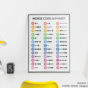 MORSE CODE POSTER, Morse Alphabet, Chart for Homeschool, Classroom ...