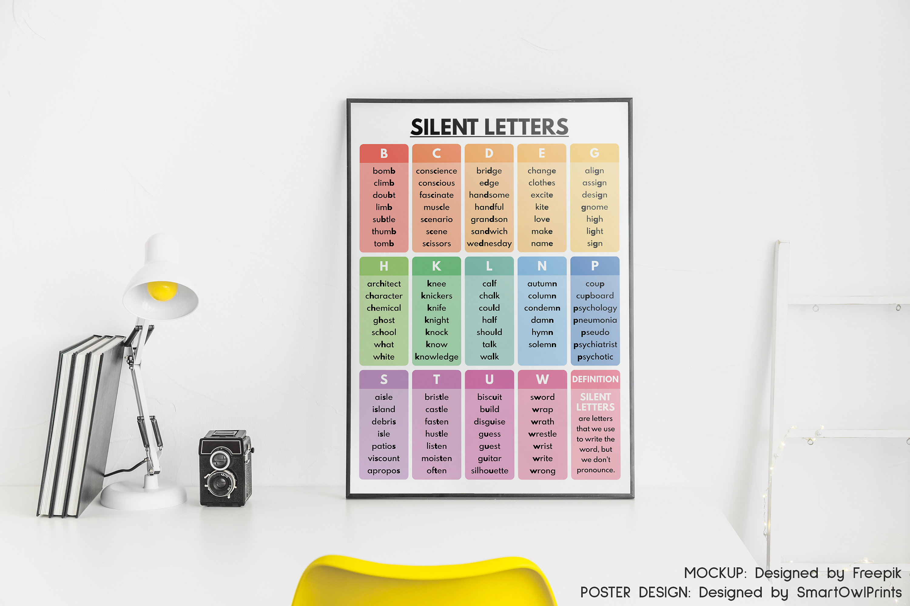 SILENT LETTERS POSTER Vocabulary English Pronunciation & - Etsy