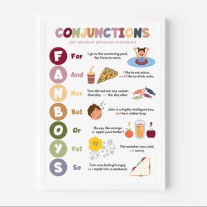 FANBOYS CONJUNCTIONS for Kids, Parts of Speech, English Language ...