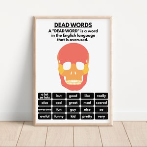 DEAD WORDS POSTER, Improve Writing Skills, English Language, Homeschool ...
