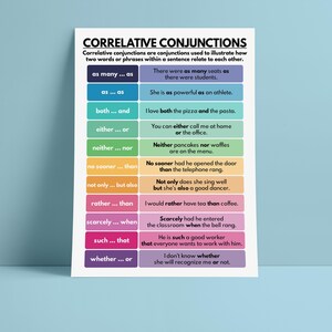 CORRELATIVE CONJUNCTIONS, Examples of Conjunctions, Parts of Speech ...
