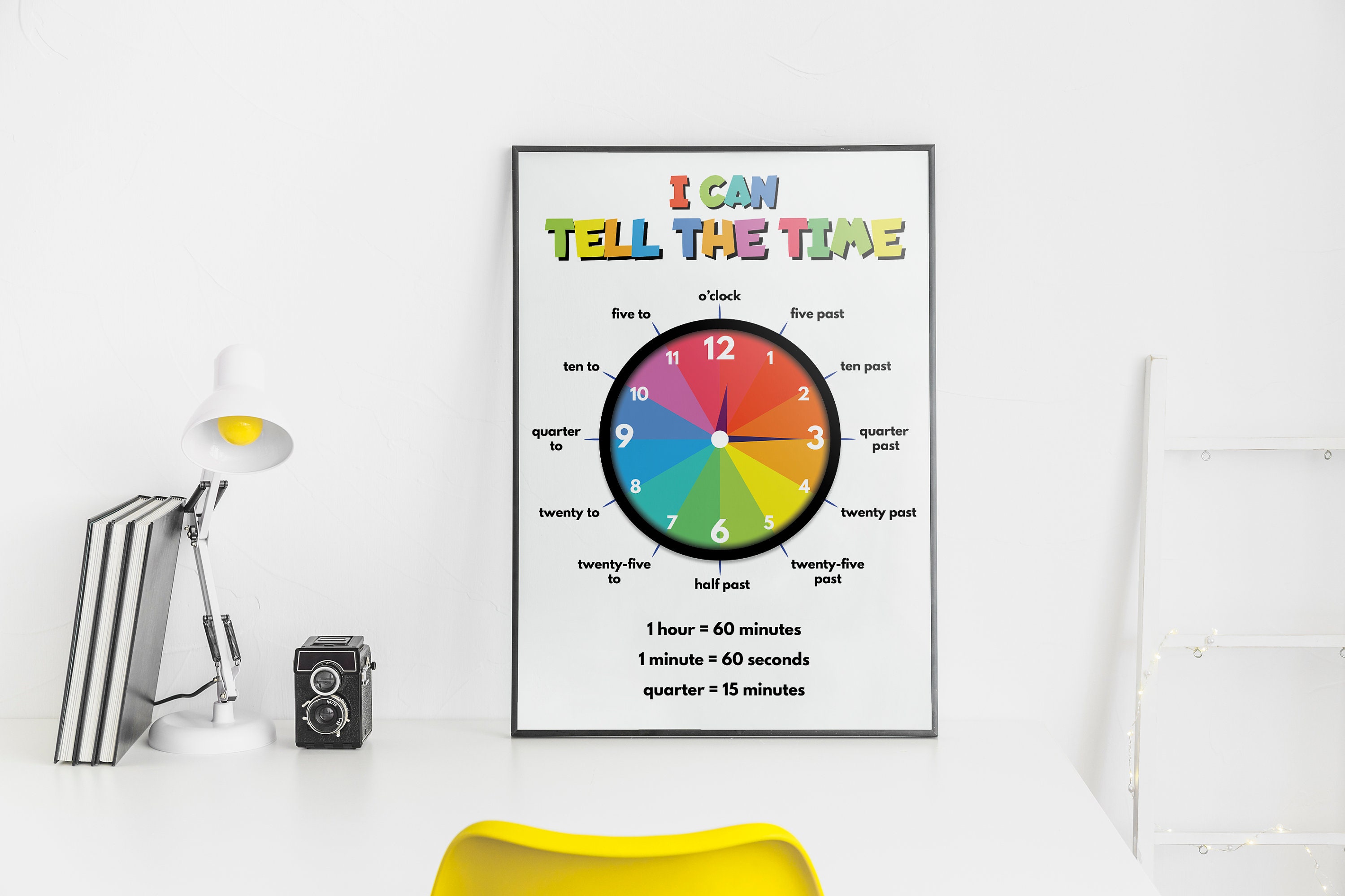 Learn to TELL TIME, Educational Poster, What Time is It Telling Time ...