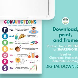 FANBOYS CONJUNCTIONS for Kids, Parts of Speech, English Language ...