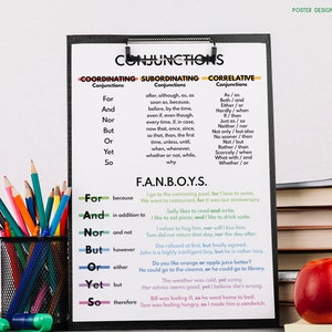 CONJUNCTIONS, Types of Conjunctions, FANBOYS, Parts of Speech, English ...