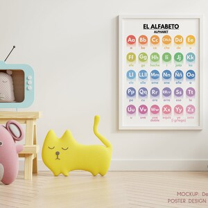SPANISH ALPHABET POSTER, Spanish Letters, Chart for Homeschool ...