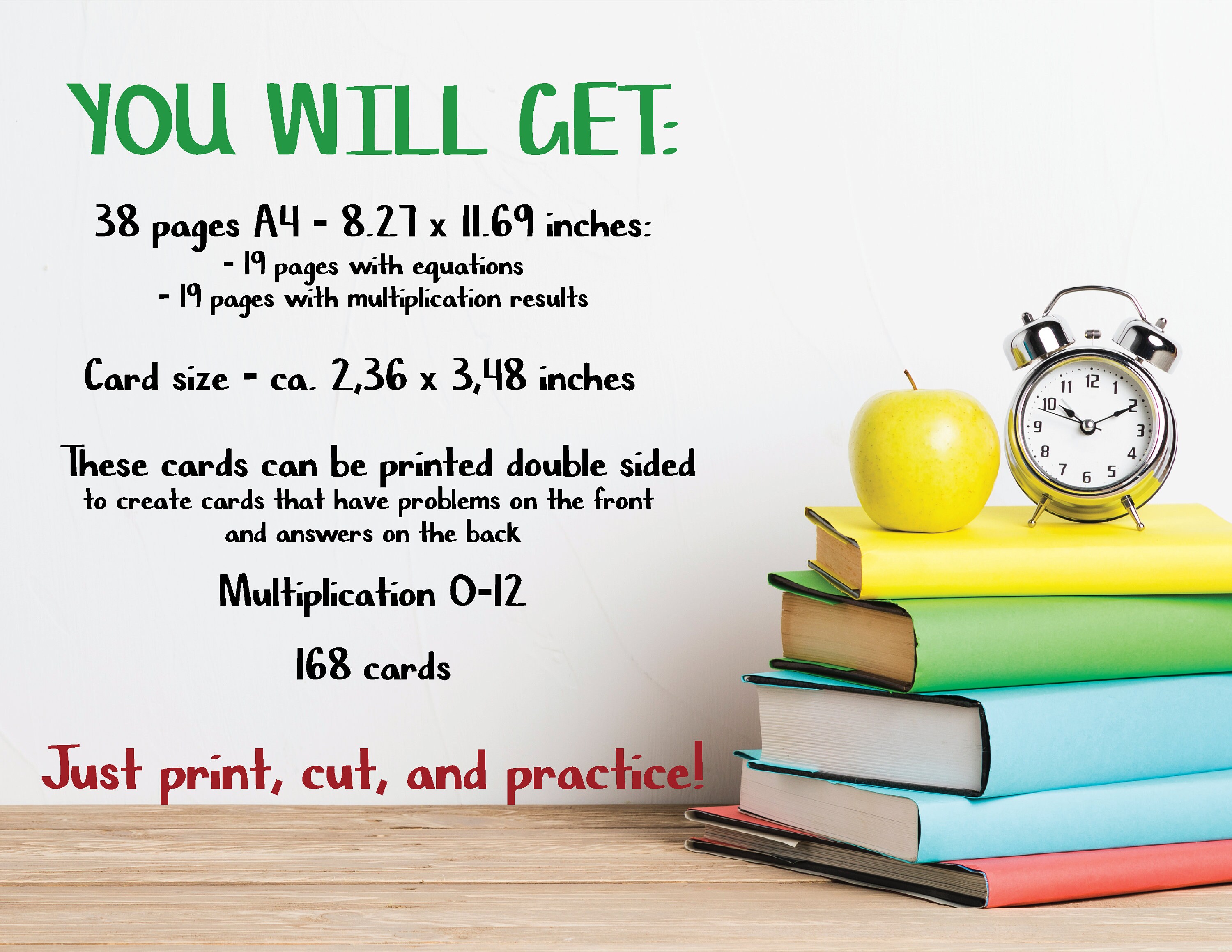 MULTIPLICATION 0-12 MONTESSORI FLASHCARDS Homeschool Math - Etsy