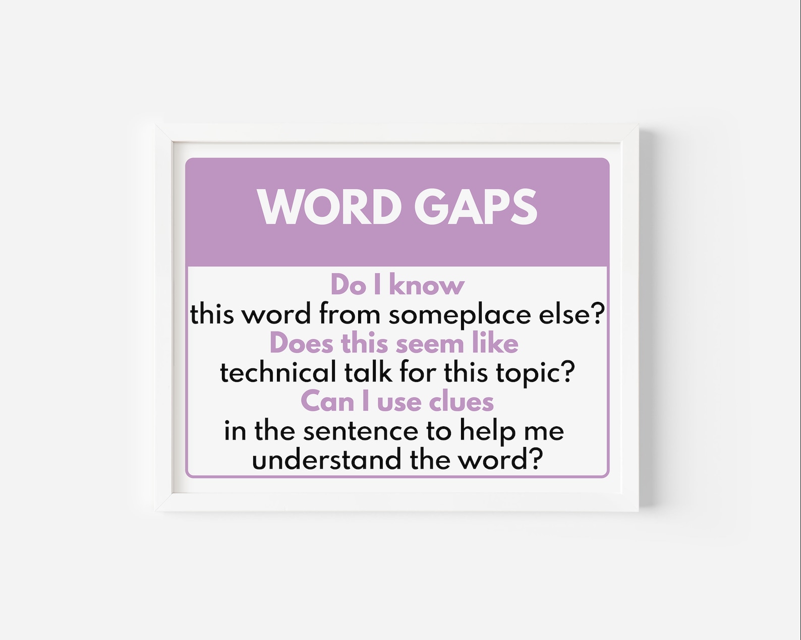 6 SIGNPOSTS - NONFICTION Notice & Note Signposts, Set of 6 Posters ...