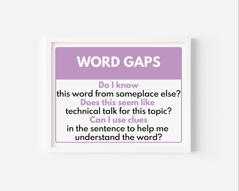 6 SIGNPOSTS - NONFICTION Notice & Note Signposts, Set of 6 Posters ...