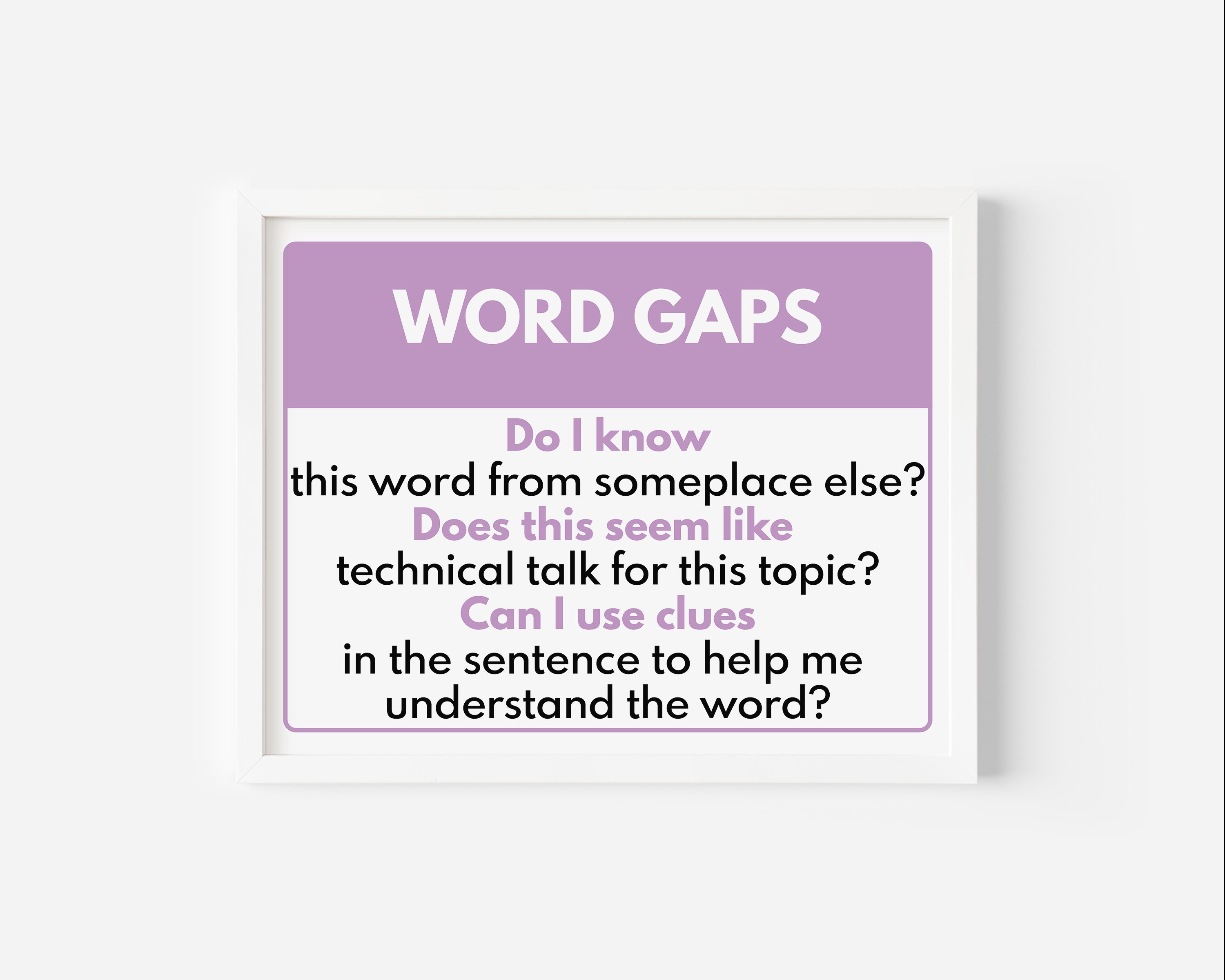 6 SIGNPOSTS - NONFICTION Notice & Note Signposts, Set of 6 Posters ...