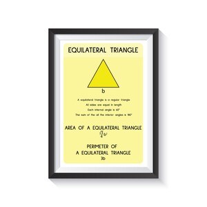 GEOMETRY SHAPES CHARTS for Kids, Geometry Poster, Educational Poster ...