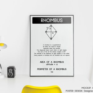 GEOMETRY POSTER - Set of 8 Posters, Math for Kids, Educational Posters ...