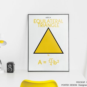 AREA FORMULAS POSTERS, Set of 8 Posters, Geometry, Educational Poster ...