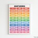 SIGHT WORDS Set of 3 Posters 99 Words Reading Skills - Etsy