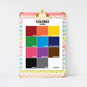 Spanish Language, COLOR NAMES for Kids, Learn Colors in Spanish ...