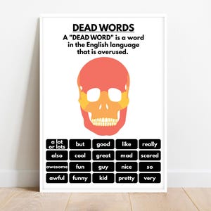 DEAD WORDS POSTER, Improve Writing Skills, English Language, Homeschool ...