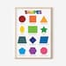 SHAPES FOR KIDS, Educational Poster, Preschool Learning, Geometric ...
