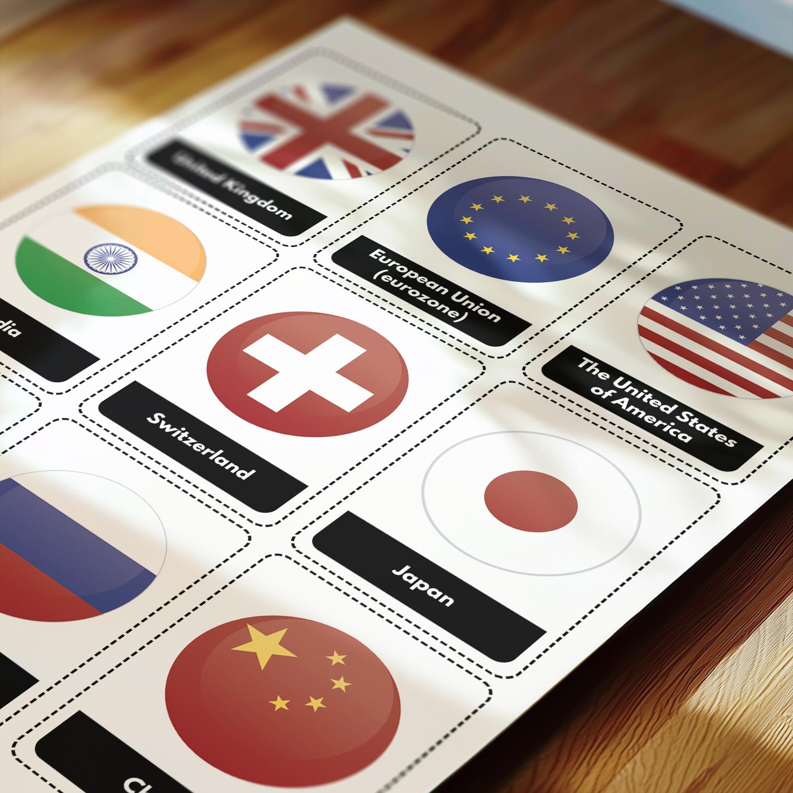 Two-sided CURRENCY SYMBOLS FLASHCARDS for Kids, Currency Symbols, Learn ...