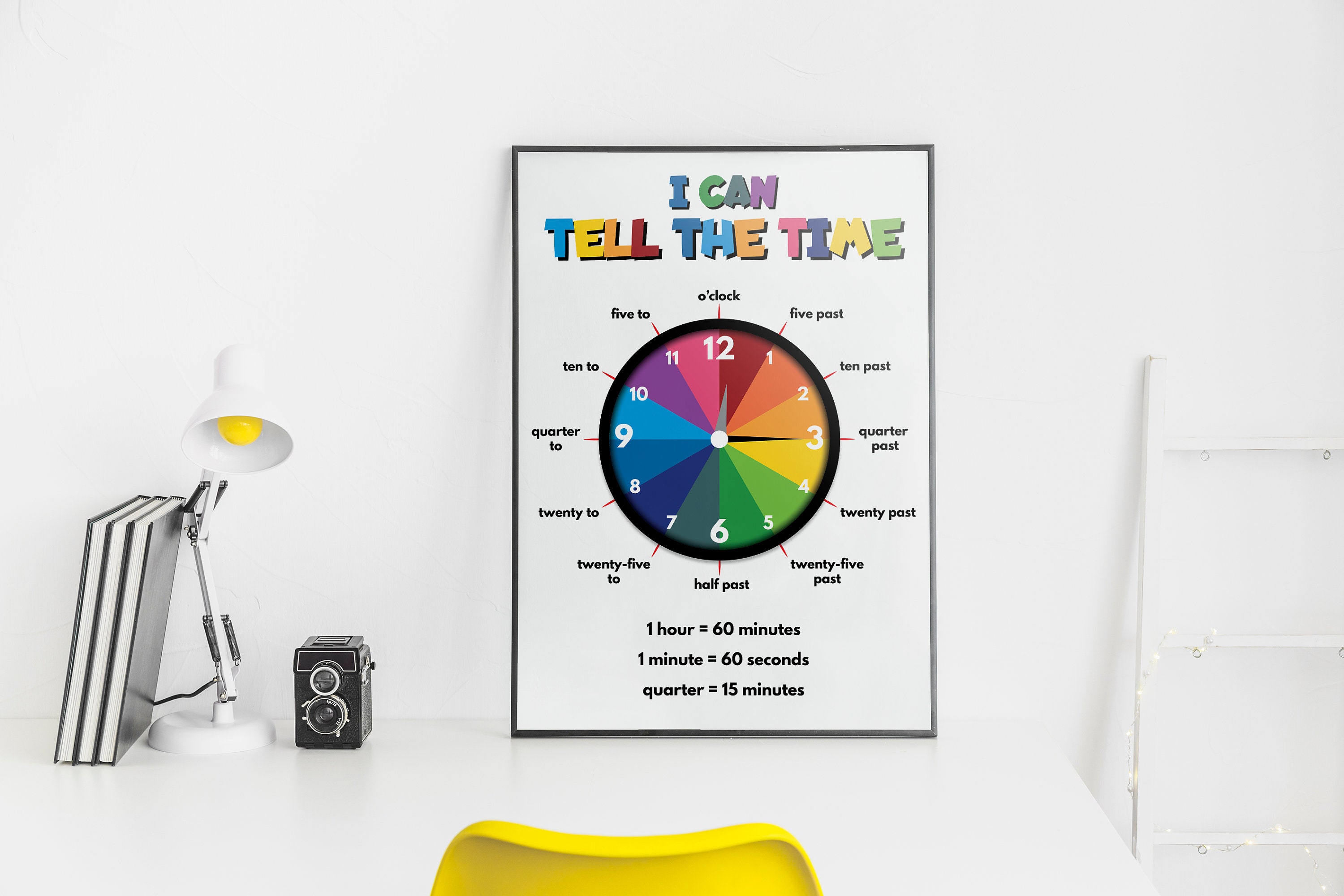 Learn to TELL TIME Educational Poster What Time is It Clock - Etsy
