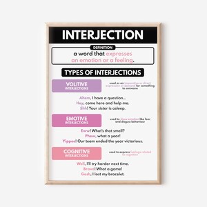 PARTS OF SPEECH - Set of 9 Posters, English Language, Grammar Anchor ...