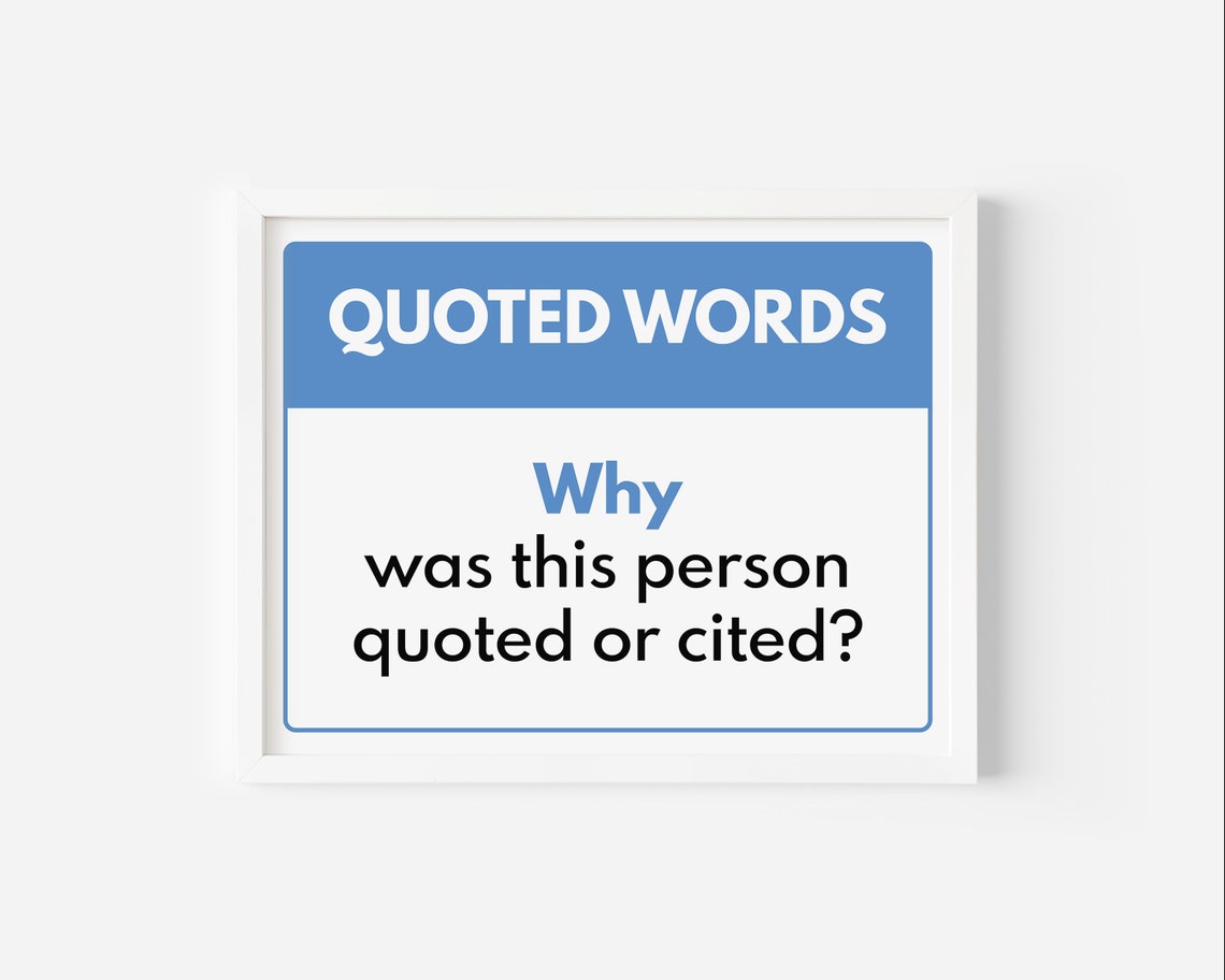 6 SIGNPOSTS - NONFICTION Notice & Note Signposts, Set of 6 Posters ...