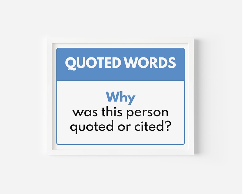 6 SIGNPOSTS - NONFICTION Notice & Note Signposts, Set of 6 Posters ...