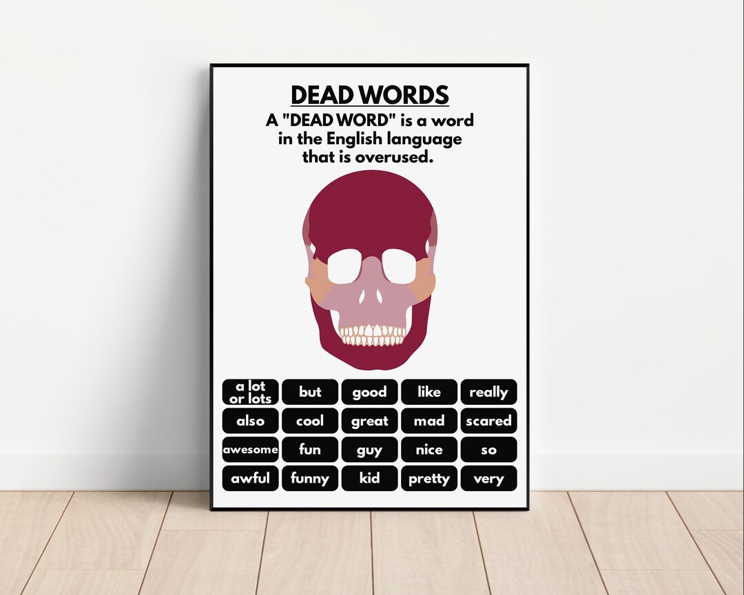 DEAD WORDS POSTER, Improving Writing Skills, English Language ...