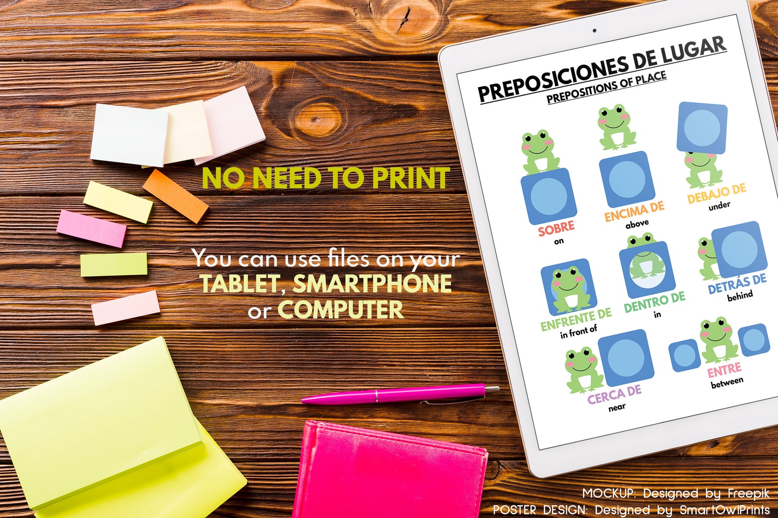 PREPOSITIONS for Kids, Spanish Language, Spanish Grammar, Grammar Chart ...