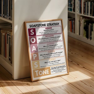 SOAPSTONE STRATEGY POSTER, English Language, Homeschool, English ...