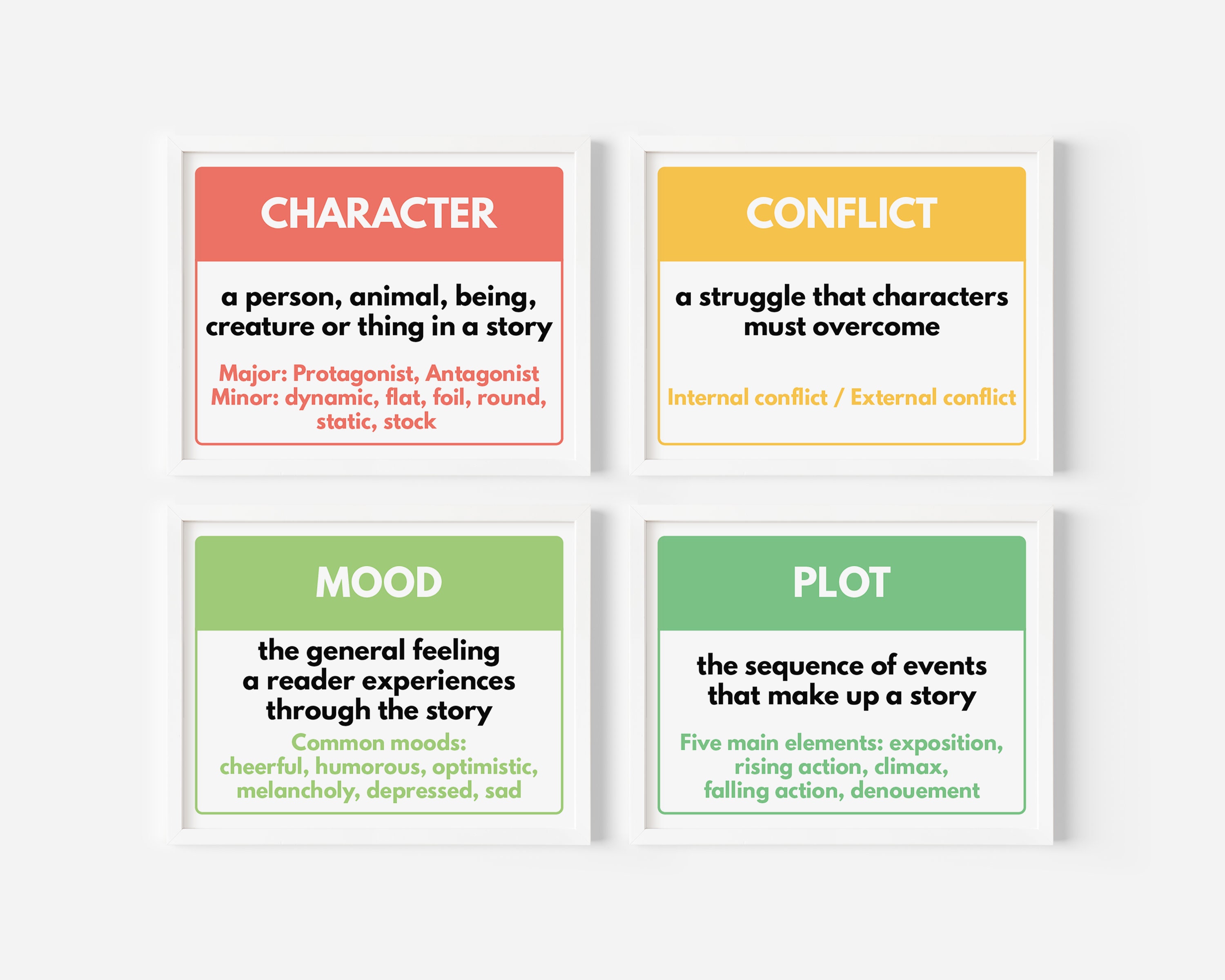 LITERARY ELEMENTS Set of 9 Posters, English Language, English Classroom ... LITERARY ELEMENTS Set of 9 Posters, English Language, English Classroom ...
