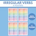 168 IRREGULAR VERBS Set of 4 Posters, English Language, Homeschool ...