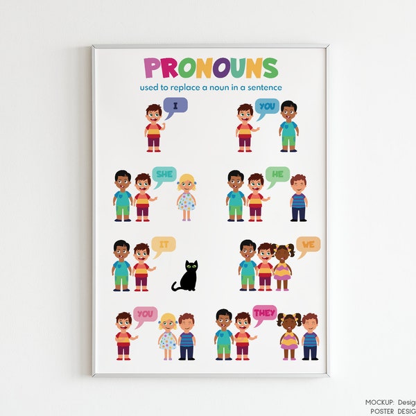 Pronouns Chart - Etsy